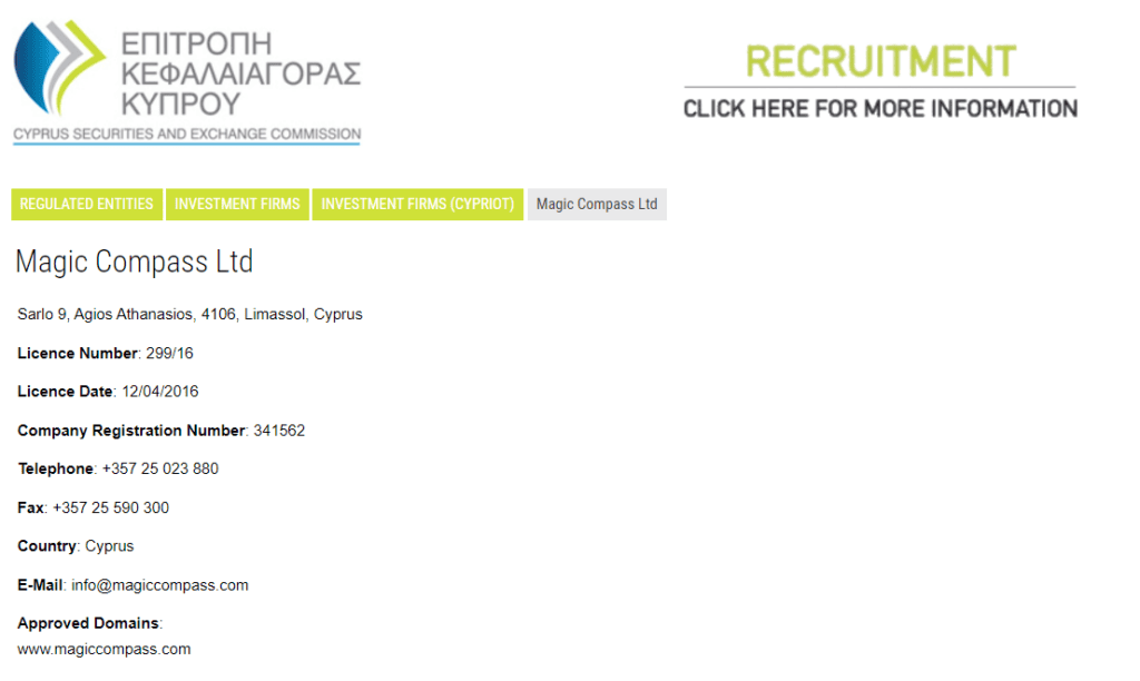 Magic Compass Review (2025) Min Deposit, Demo Account ☑️